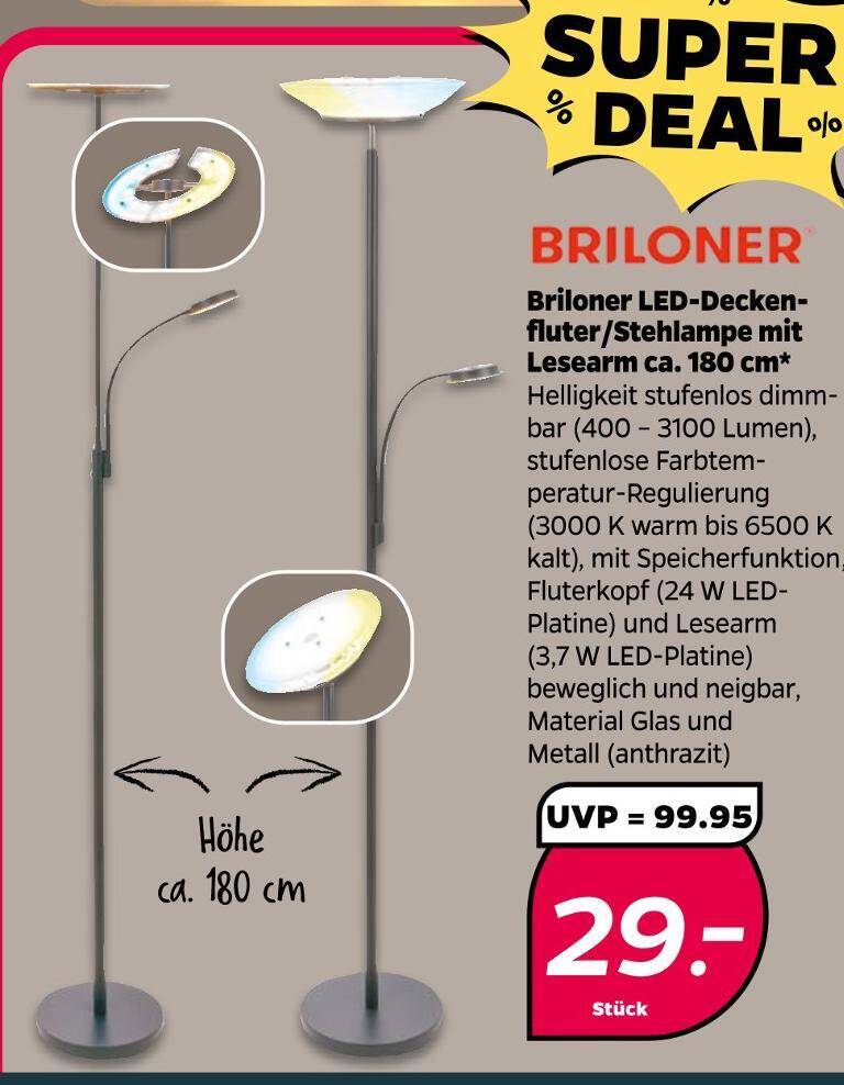 Briloner led-deckenfluter/stehlampe Angebot bei NETTO
