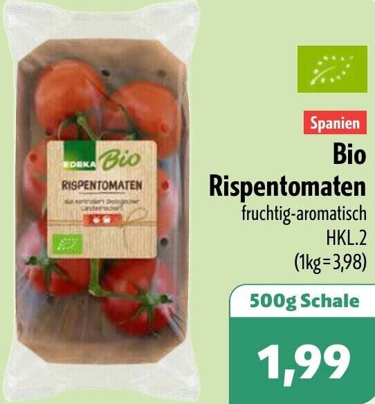 Spanien Bio Rispentomaten 500 g Angebot bei Aktiv Irma