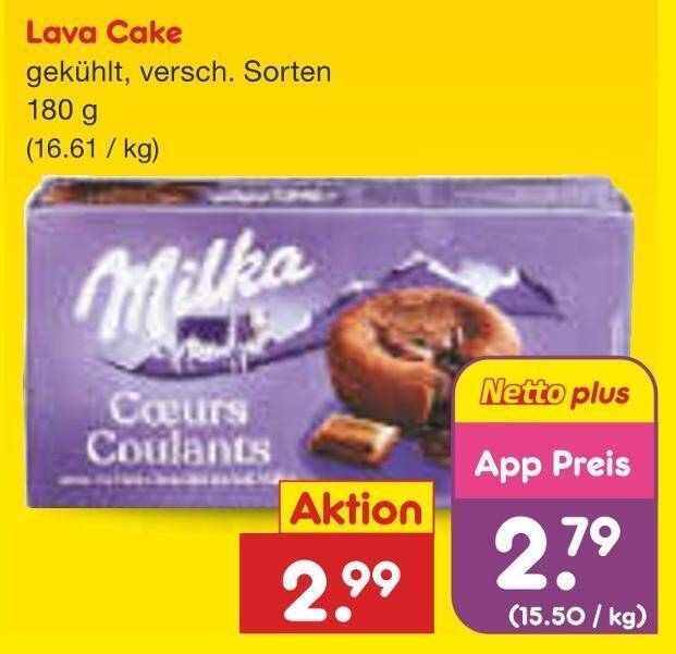 Milka lava cake Angebot bei Netto Marken-Discount