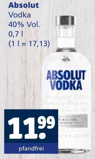 Absolut vodka Angebot bei Getränkewelt