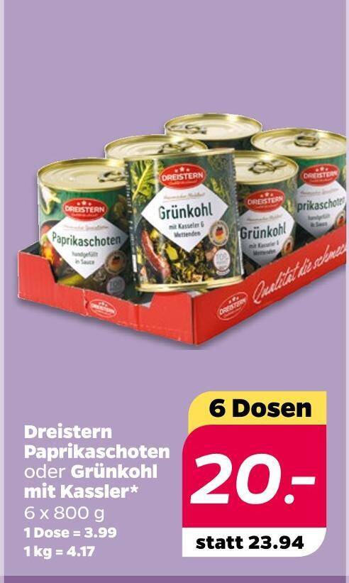 Dreistern paprikaschoten oder grünkohl mit kassler Angebot bei NETTO