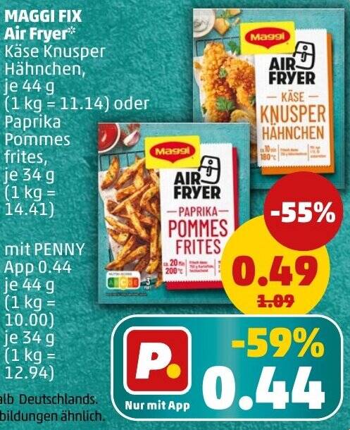 MAGGI FIX Air Fryer 44-34 g Angebot bei PENNY