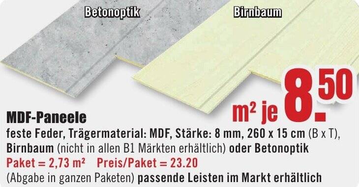 MDF-Paneele Angebot bei B1 Discount Baumarkt
