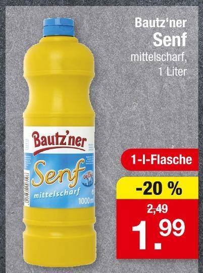 Bautz'ner senf mittelscharf Angebot bei Zimmermann