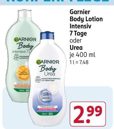 Garnier body lotion intensiv 7 tage oder urea Angebot bei Rossmann
