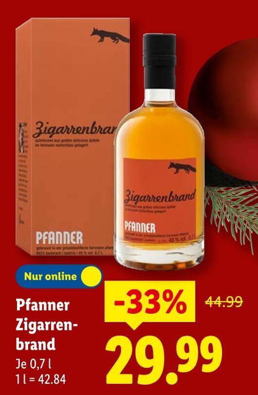 Pfanner zigarrenbrand Angebot bei Lidl