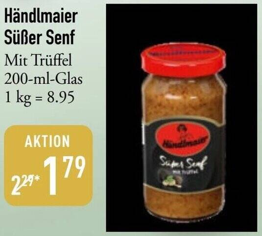 Händlmaier Süßer Senf 200 ml Angebot bei Galeria Markthalle