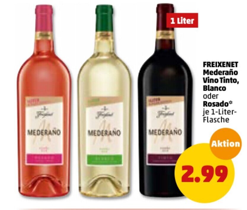 Freixenet Mederaño Vino Tinto Blanco oder Rosado Angebot bei PENNY