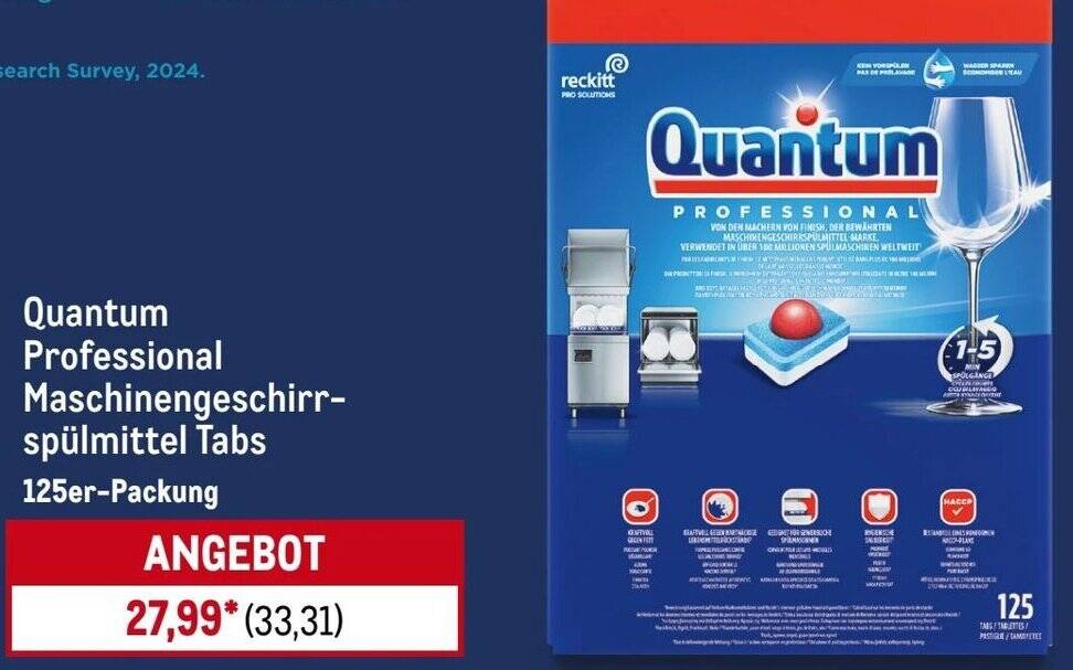 Quantum Professional Maschinengeschirrspülmittel Tabs Angebot bei METRO