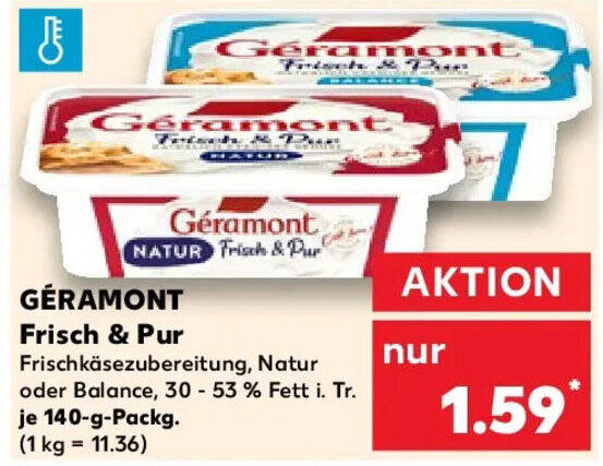 GÉRAMONT Frisch & Pur 140 g Angebot bei Kaufland