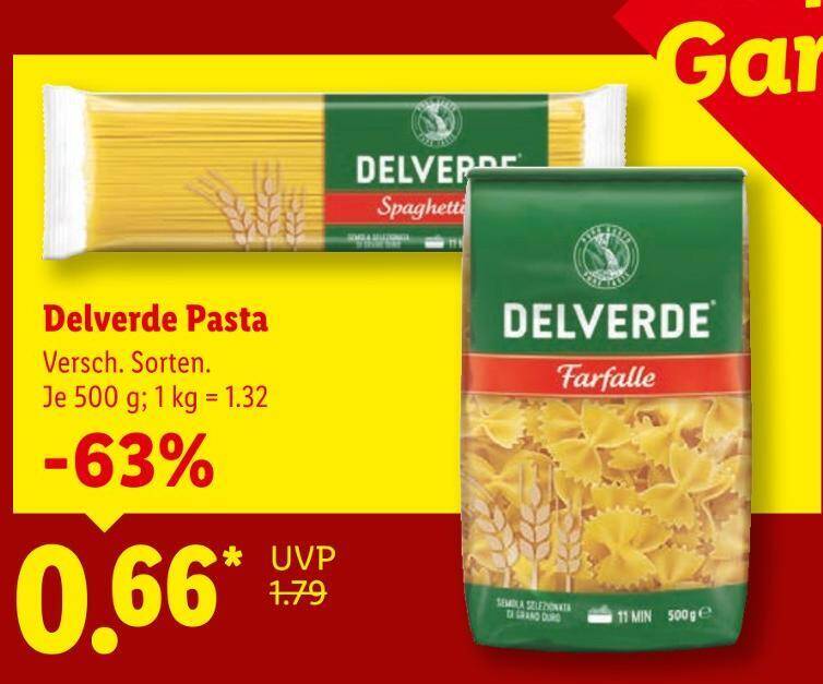 Delverde spaghetti Angebot bei Lidl