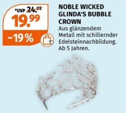 NOBLE WICKED GLINDA'S BUBBLE CROWN Angebot bei Müller