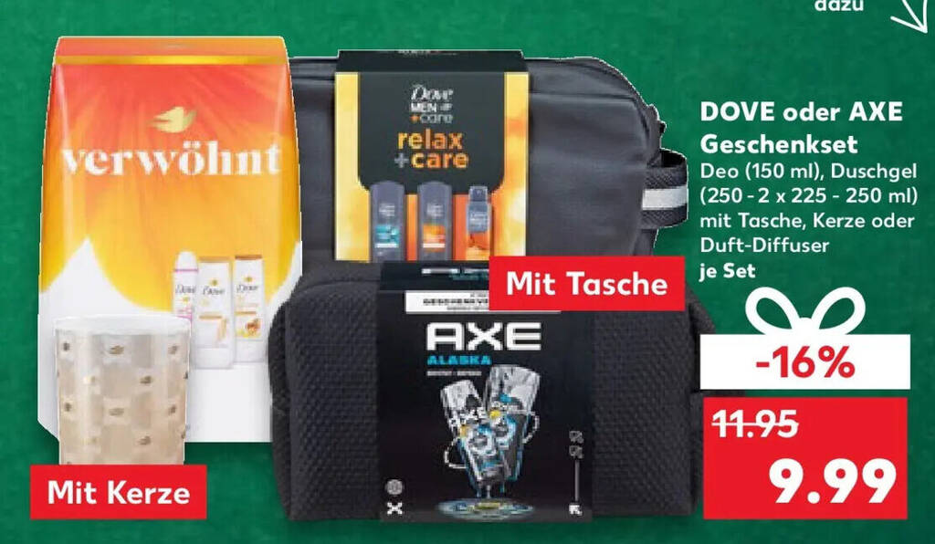 DOVE oder AXE Geschenkset Angebot bei Kaufland