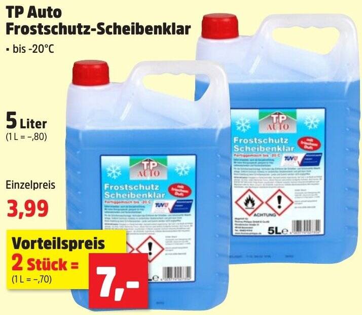 TP Auto Frostschutz-Scheibenklar 5 l Angebot bei Thomas Philipps