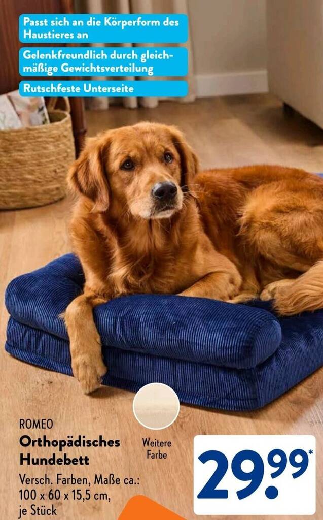 ROMEO Orthopädisches Hundebett Angebot bei Aldi Süd