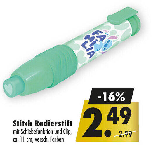 Stitch Radierstift Angebot bei Mäc Geiz