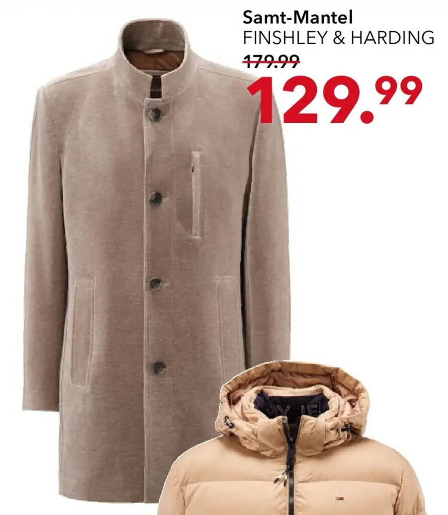 FINSHLEY & HARDING Samt-Mantel Angebot bei Peek & Cloppenburg Hamburg