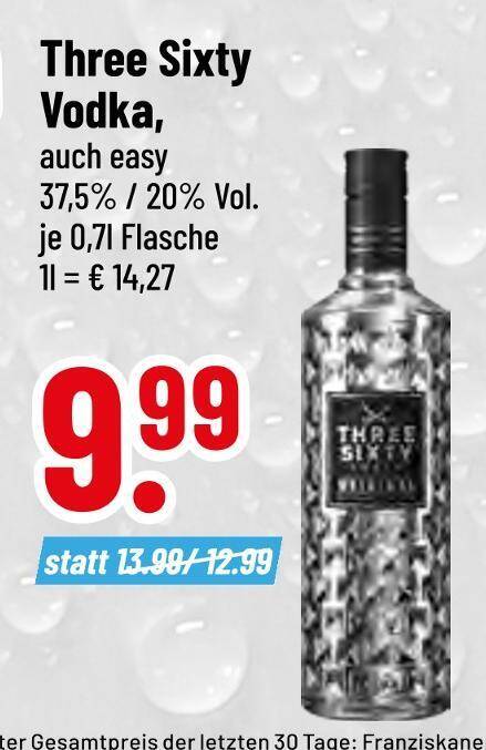 Three sixty vodka auch easy Angebot bei trinkgut