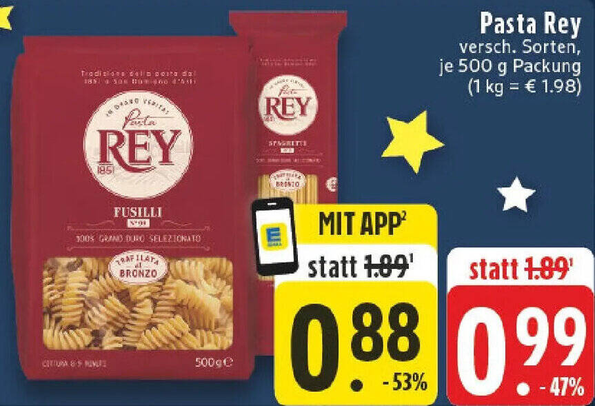 Pasta Rey 500 g Angebot bei Edeka