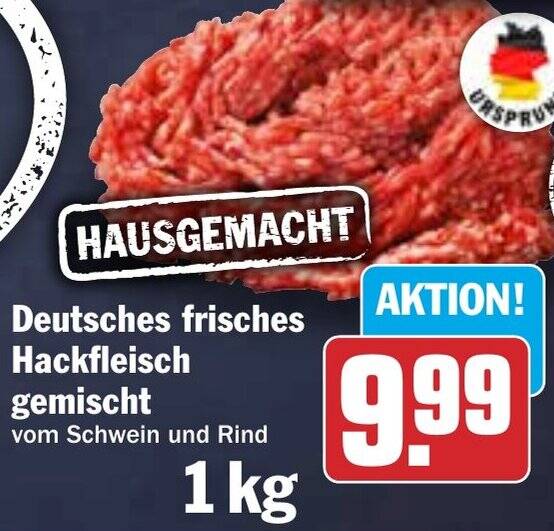 Deutsches frisches Hackfleisch gemischt 1 kg Angebot bei HIT