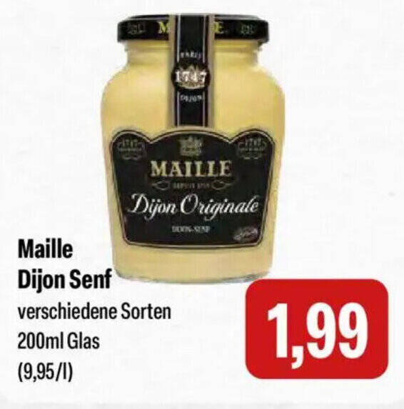 Maille Dijon Senf 200 ml Angebot bei Feneberg