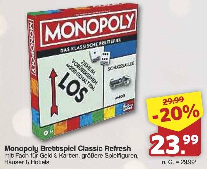 Monopoly Brettspiel Classic Refresh Angebot bei Famila Nord West