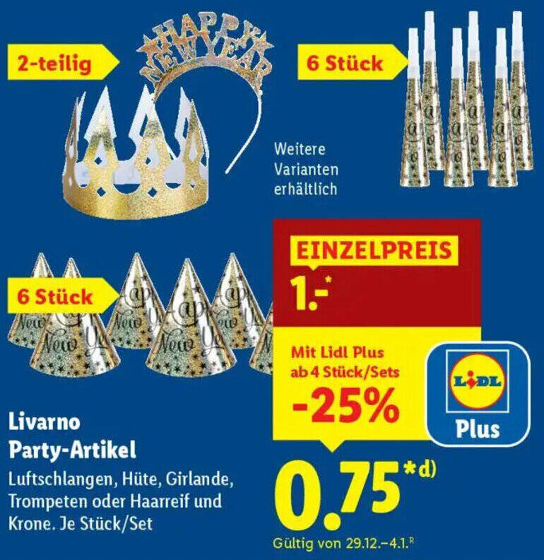 Livarno Party-Artikel Angebot bei Lidl