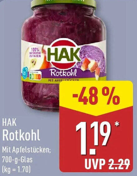 Hak Rotkohl Angebot