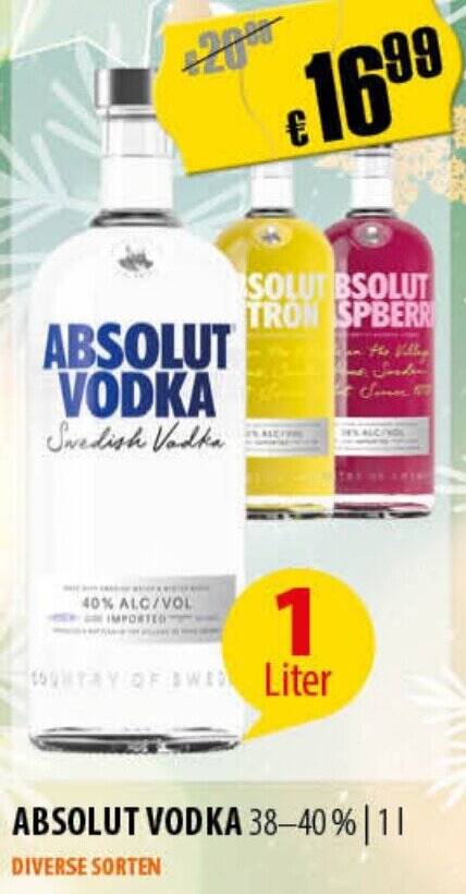 ABSOLUT VODKA 1 l Angebot bei FreeOneShop