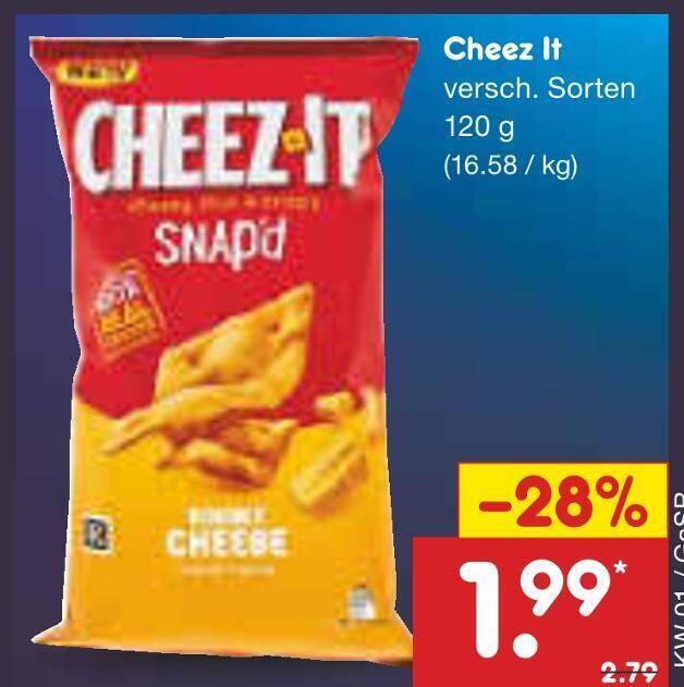 Cheez it snap'd double cheese Angebot bei Netto Marken-Discount