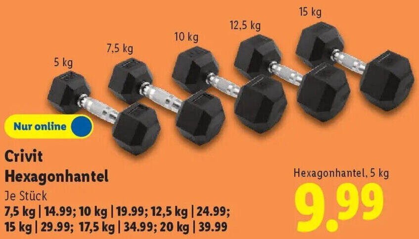 Crivit Hexagonhantel Angebot bei Lidl