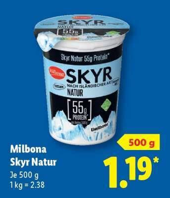 Milbona Skyr Natur Angebot bei Lidl