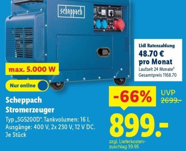 Stilvolle Lidl Online Stromerzeuger Bild