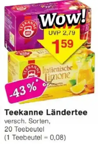 Teekanne Ländertee Angebot bei Jawoll