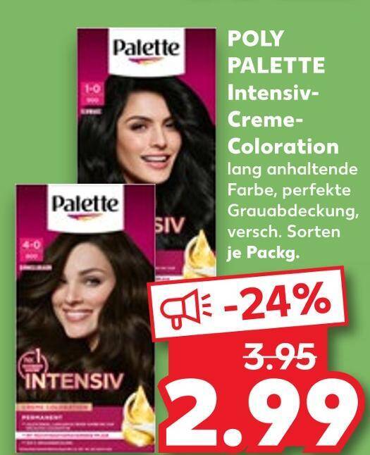 Palette poly palette intensiv-creme-coloration Angebot bei Kaufland