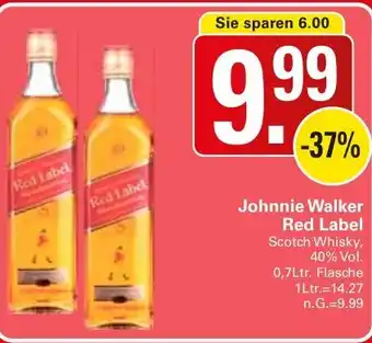 Johnnie Walker Red Label Scotch Whisky 0.7 l Angebot bei WEZ