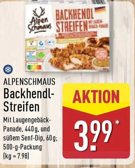ALPENSCHMAUS Backhendl- Streifen 500 g Angebot bei Aldi Nord