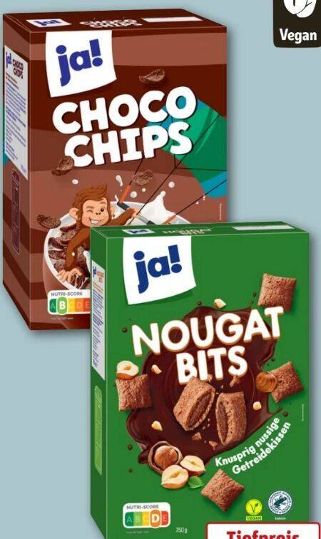 ja! Choco Chips 0.75 kg Angebot bei REWE Center