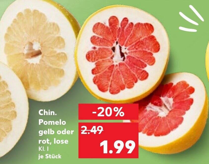 Chin. Pomelo gelb oder rot, lose Angebot bei Kaufland