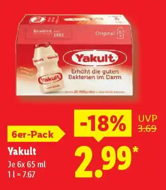 Yakult 6er-Pack Angebot bei Lidl