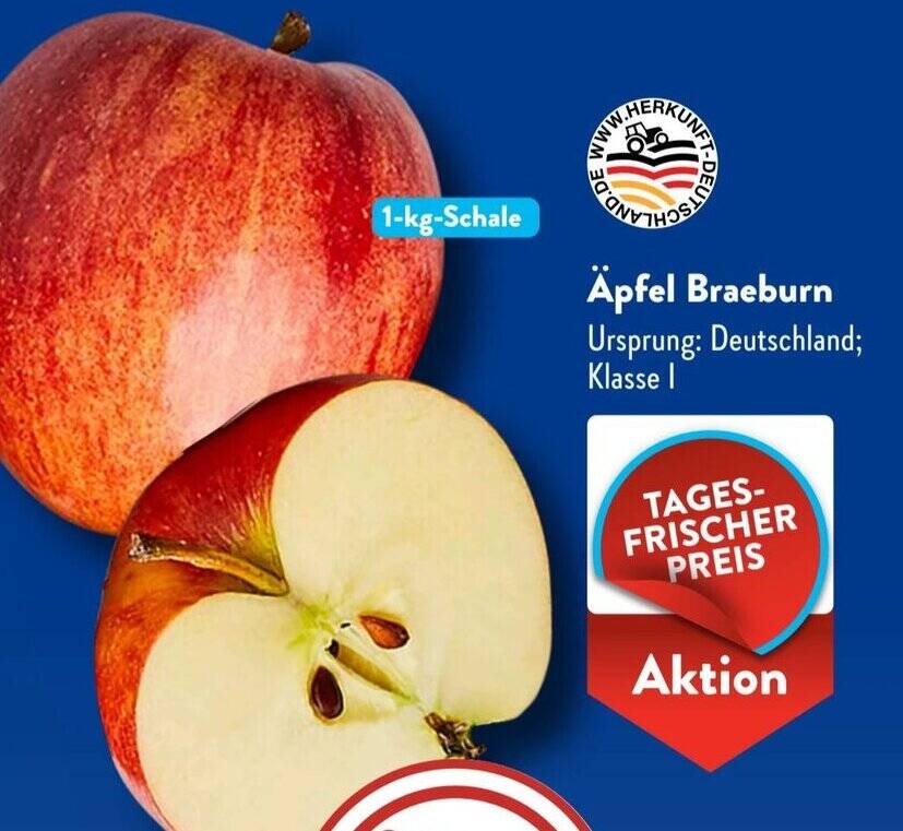 Äpfel Braeburn 1 kg Angebot bei Aldi Süd