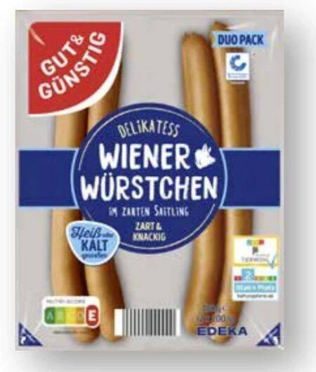 Gut & Günstig Delikatess Wiener Würstchen 0.4 kg Angebot bei Scheck-in ...