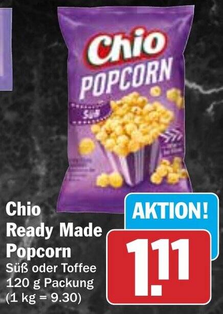 Chio Ready Made Popcorn 120 g Angebot bei HIT