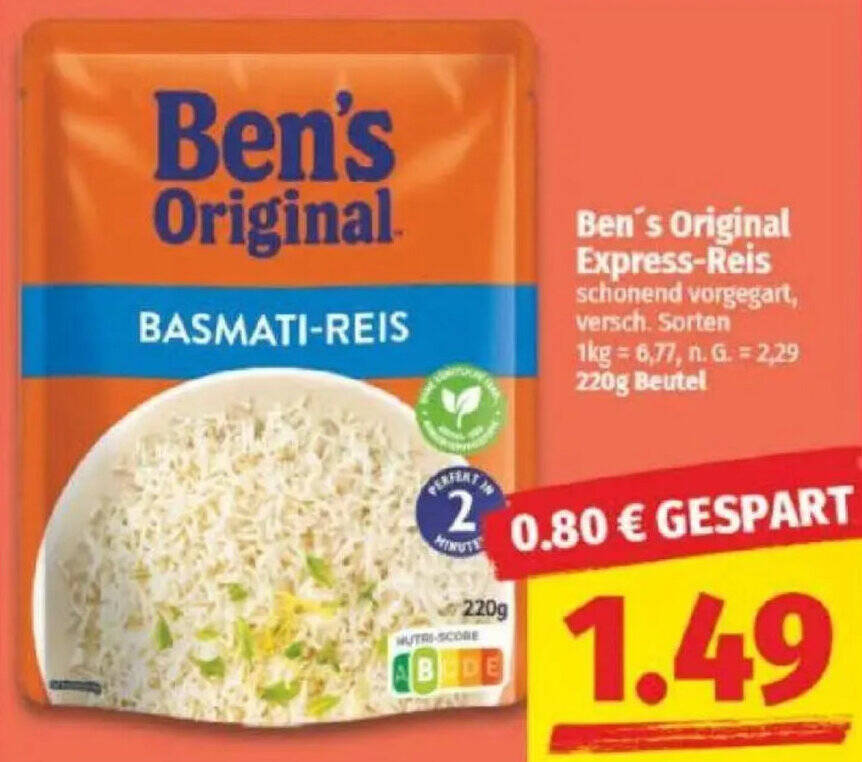 Ben's Original Express-Reis 220 g Angebot bei NP Discount