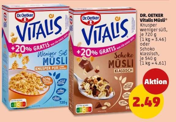 DR. OETKER Vitalis-Müsli Angebot bei PENNY