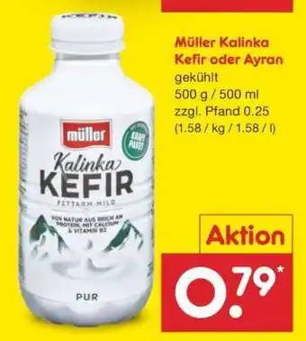Müller Kalinka-Kefir oder Ayran Angebot bei Netto Marken-Discount