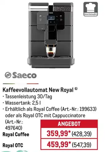 Saeco Kaffeevollautomat New Royal - Royal Coffee Angebot bei METRO