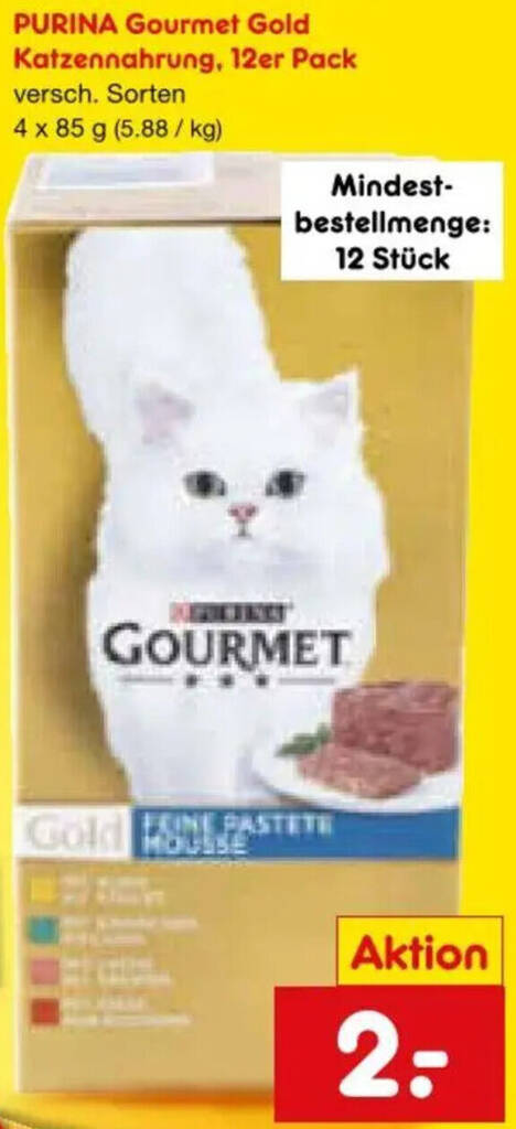 Wunderschne Purina Gourmet Gold Angebot Fotosnull