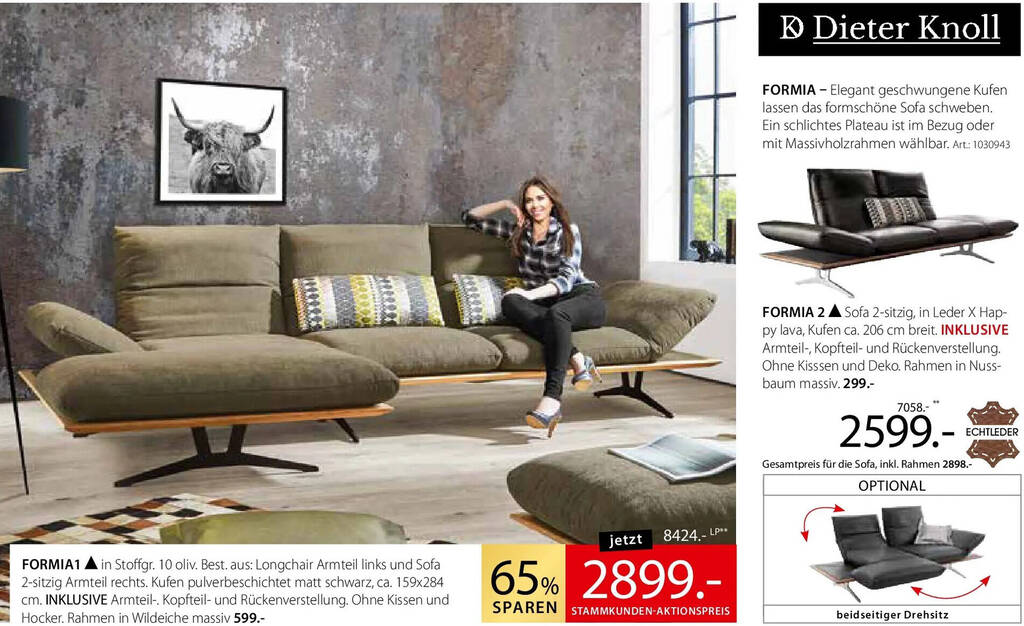 Stilvolle Dieter Knoll Sofa Ebenbild