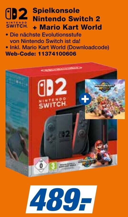 NINTENDO SWITCH Spielkonsole Nintendo Switch 2 + Mario Kart World ...